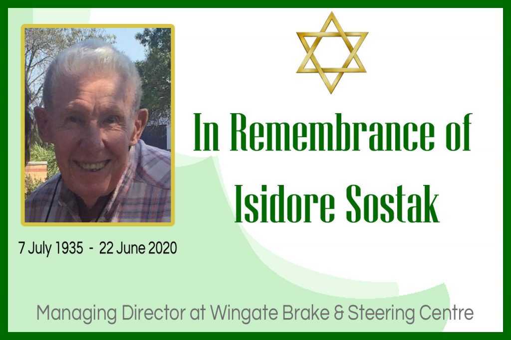 In Remembrance of Isidore Sostak – Wingate Motors